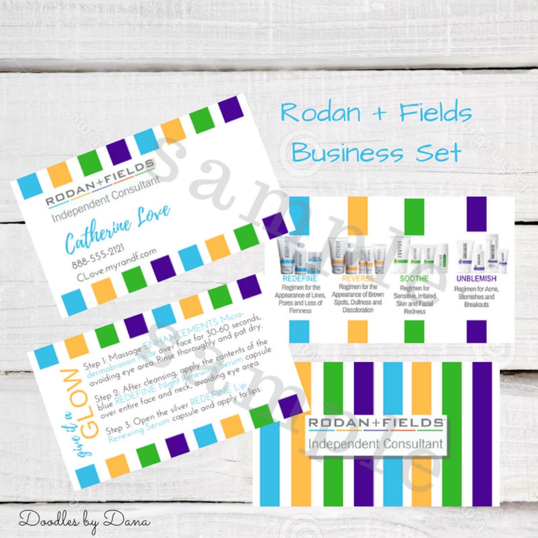 Rodan + Fields Business Card, Mini Facial Card - Rodan and Fields ...