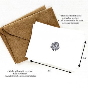 12 MINI Blank Note Cards Garden Assortment, Blank Notecards Mini, Note ...