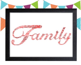 Family word art | Etsy
