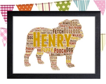 Dog word art | Etsy