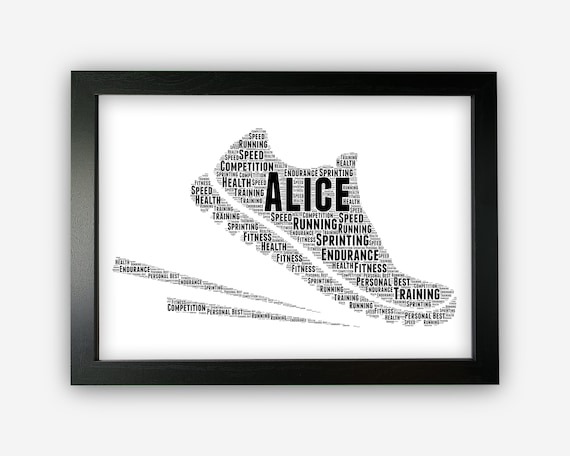 Personalised Running Gifts Runner Word Art Gift Triathlon | Etsy UK