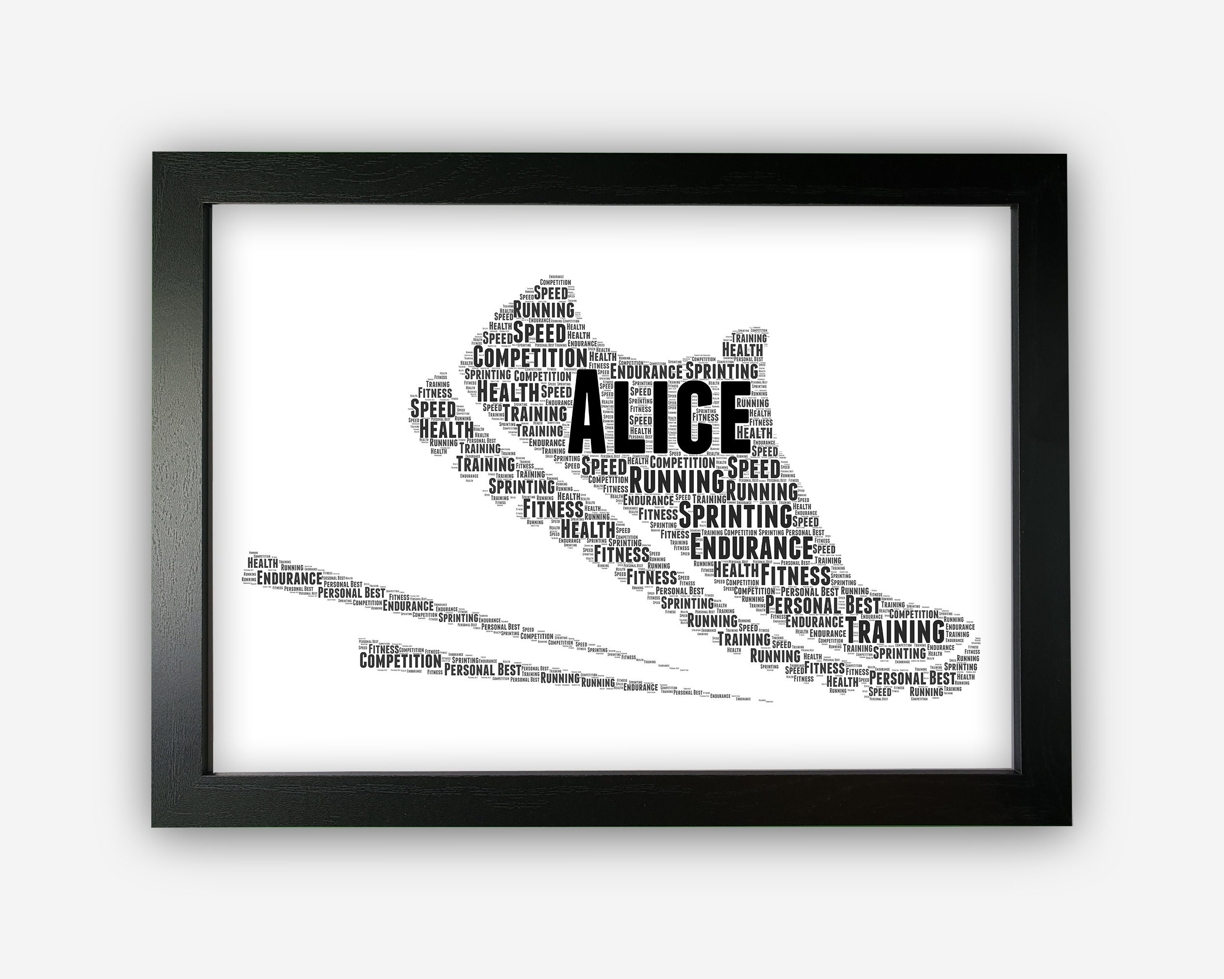 Personalised Running Gifts Runner Word Art Gift Triathlon - Etsy