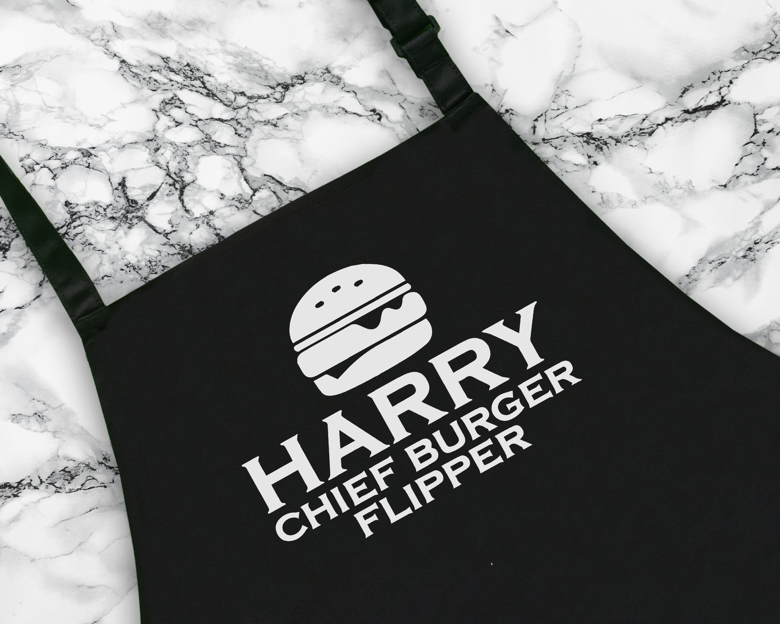 Personalised Chief Burger Flipper Apron Cooking Baking Apron | Etsy