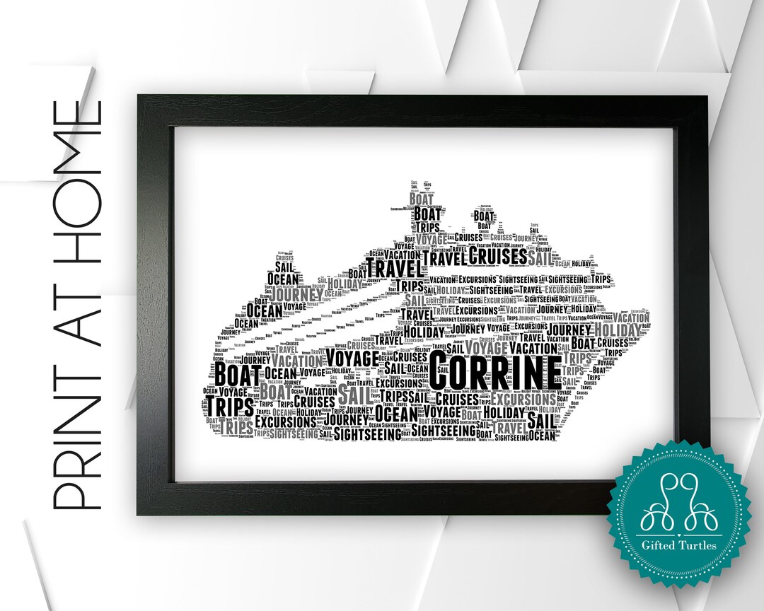 Personalised Cruise Ship PRINTABLE Gifts Word Art Wall Print - Cruise ...
