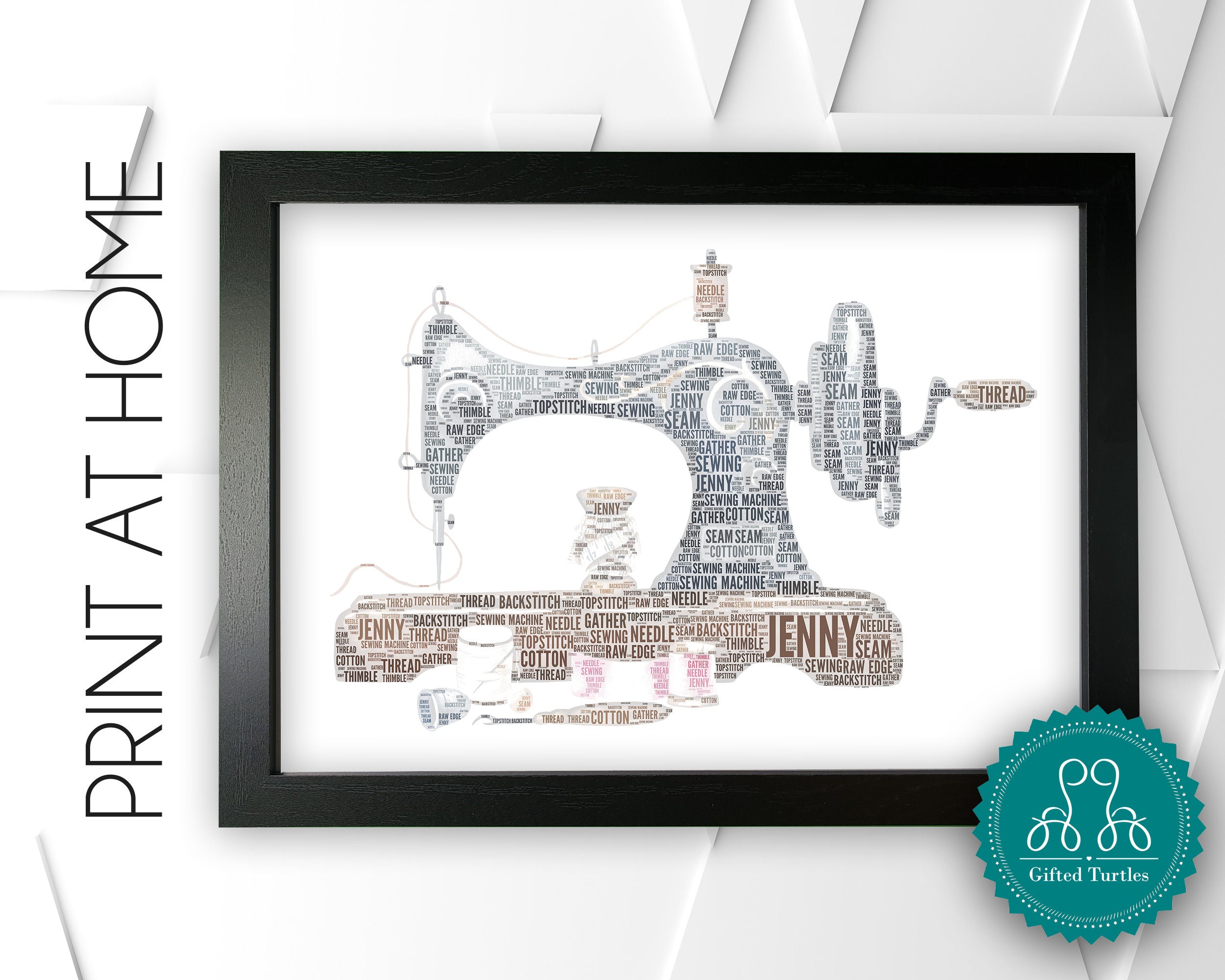 Personalised PRINTABLE Sewing Gifts Word Art Wall Print | Etsy