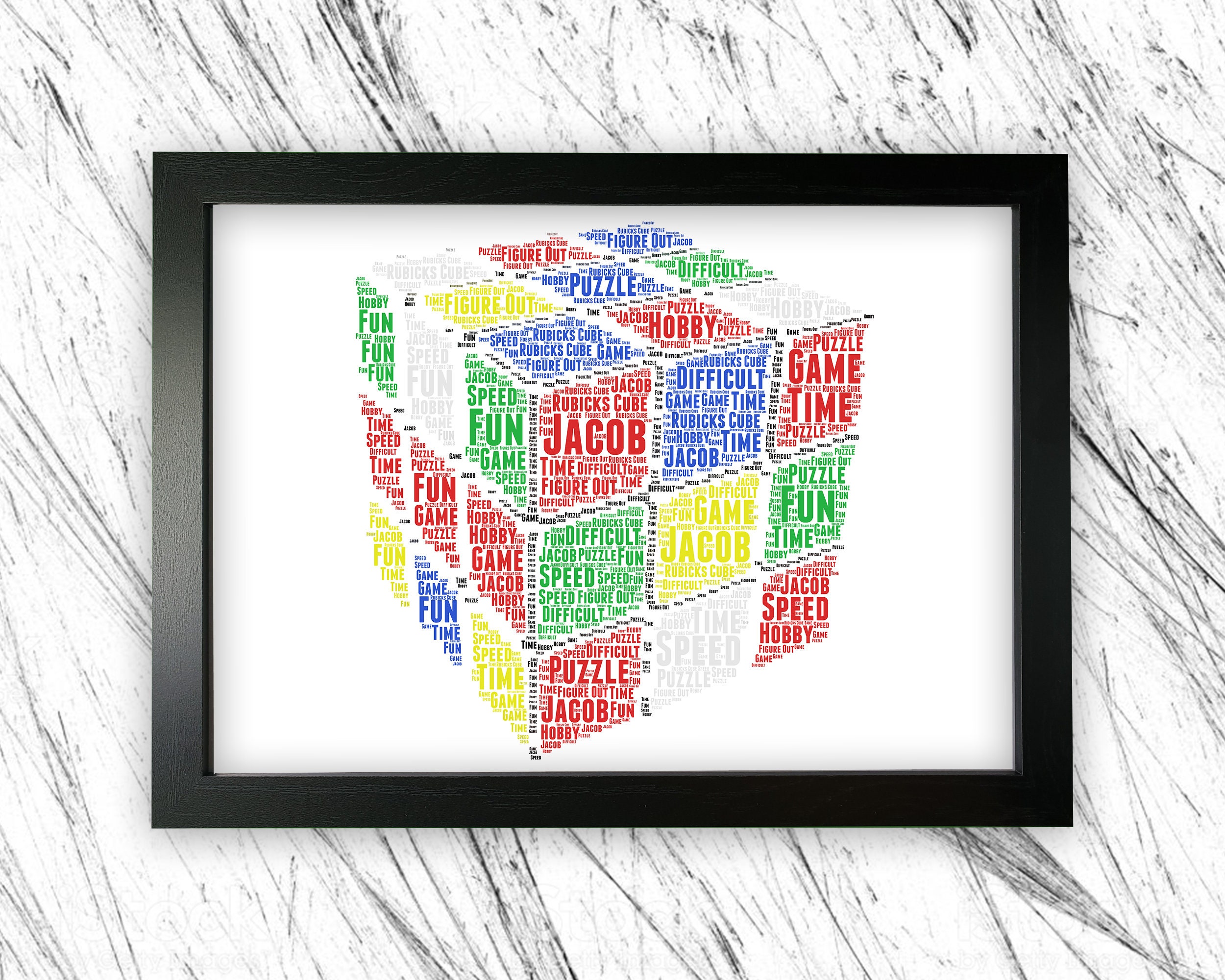 Personalised Rubiks Cube Rubix Cube Puzzle Game Gift Word Art | Etsy UK