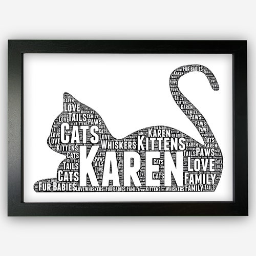 Personalised Cat Lover Gift Word Art Wall Room Decor Prints - Etsy