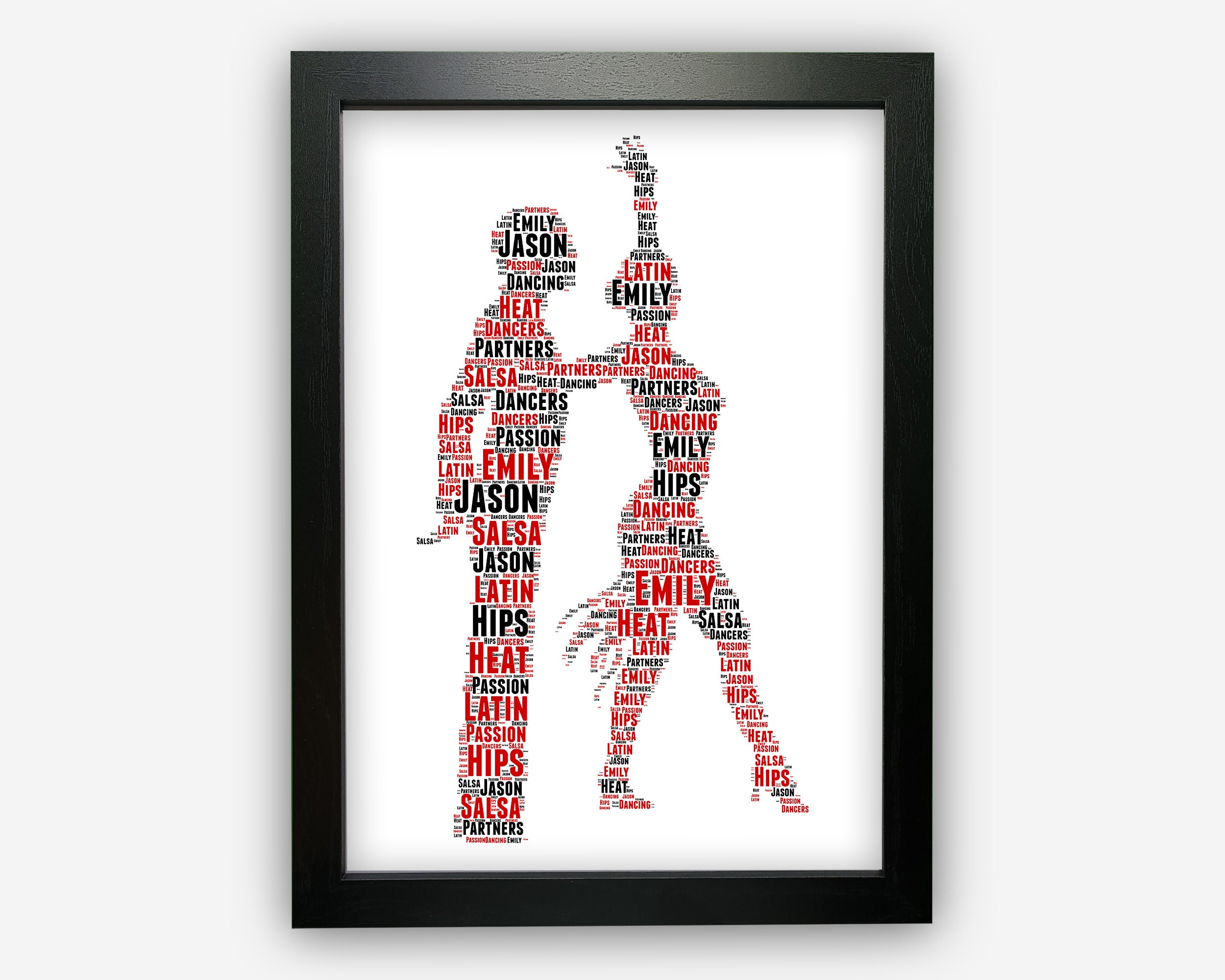 Personalised Salsa Dance Partners Latin Dancer Gift Word Art - Etsy UK