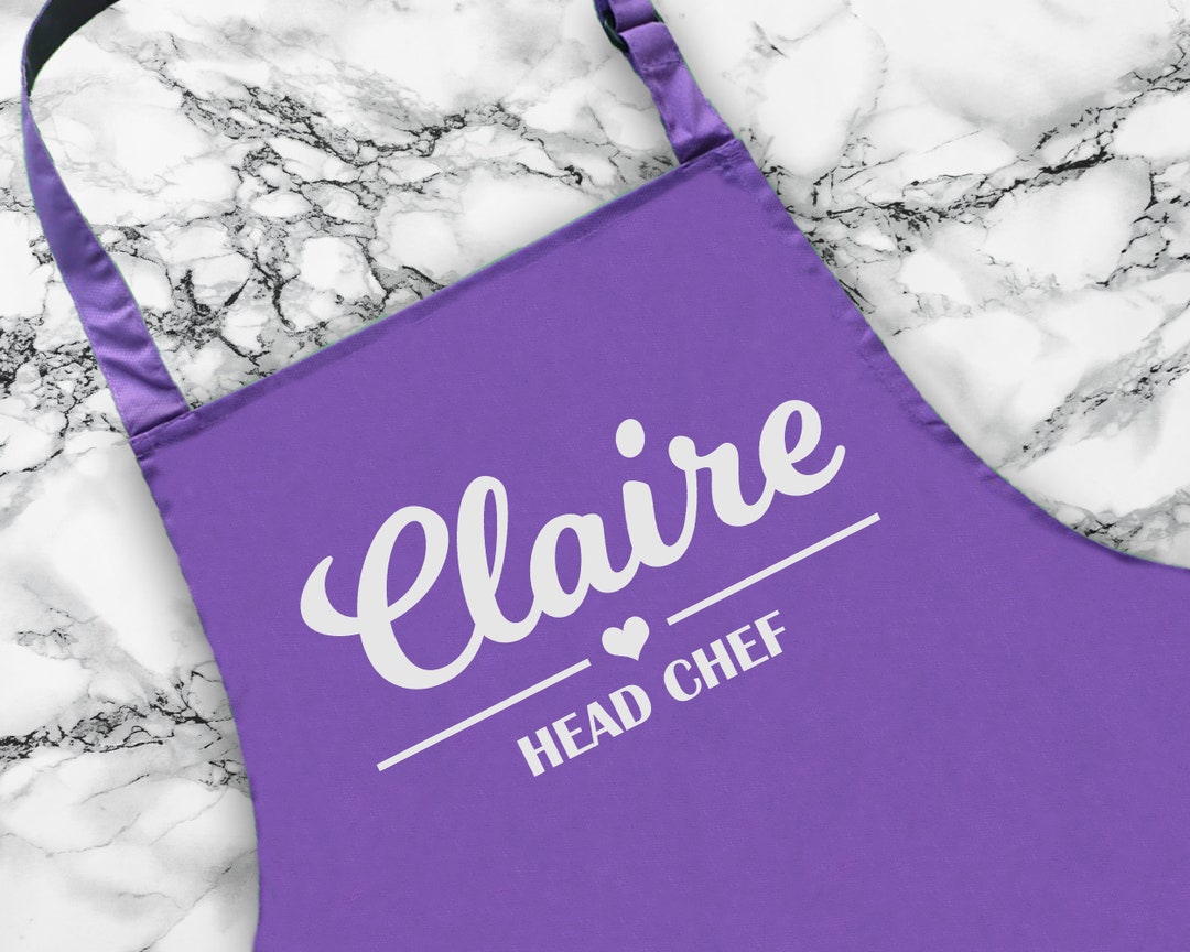 Personalised Head Chef Apron Custom Cooking Baking Apron Gifts for Him ...