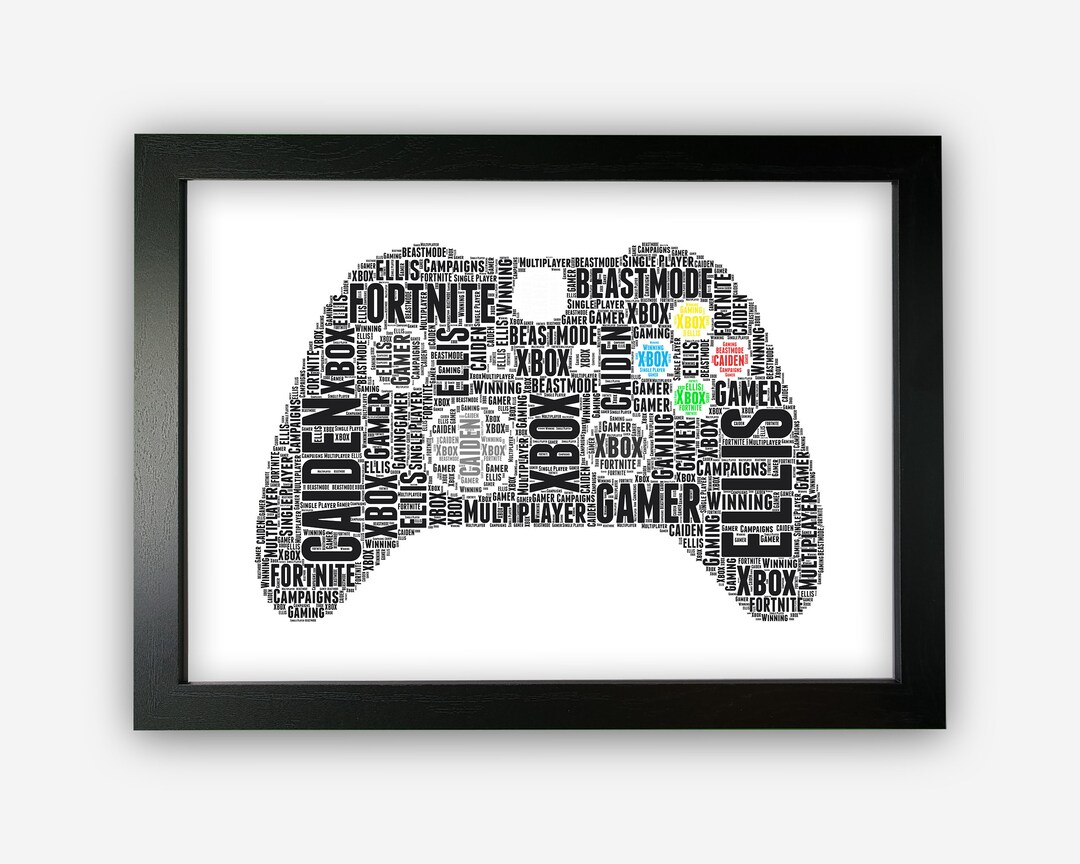 Personalised Gamer Gift Games Controller Wall Art Gift for Video Games ...
