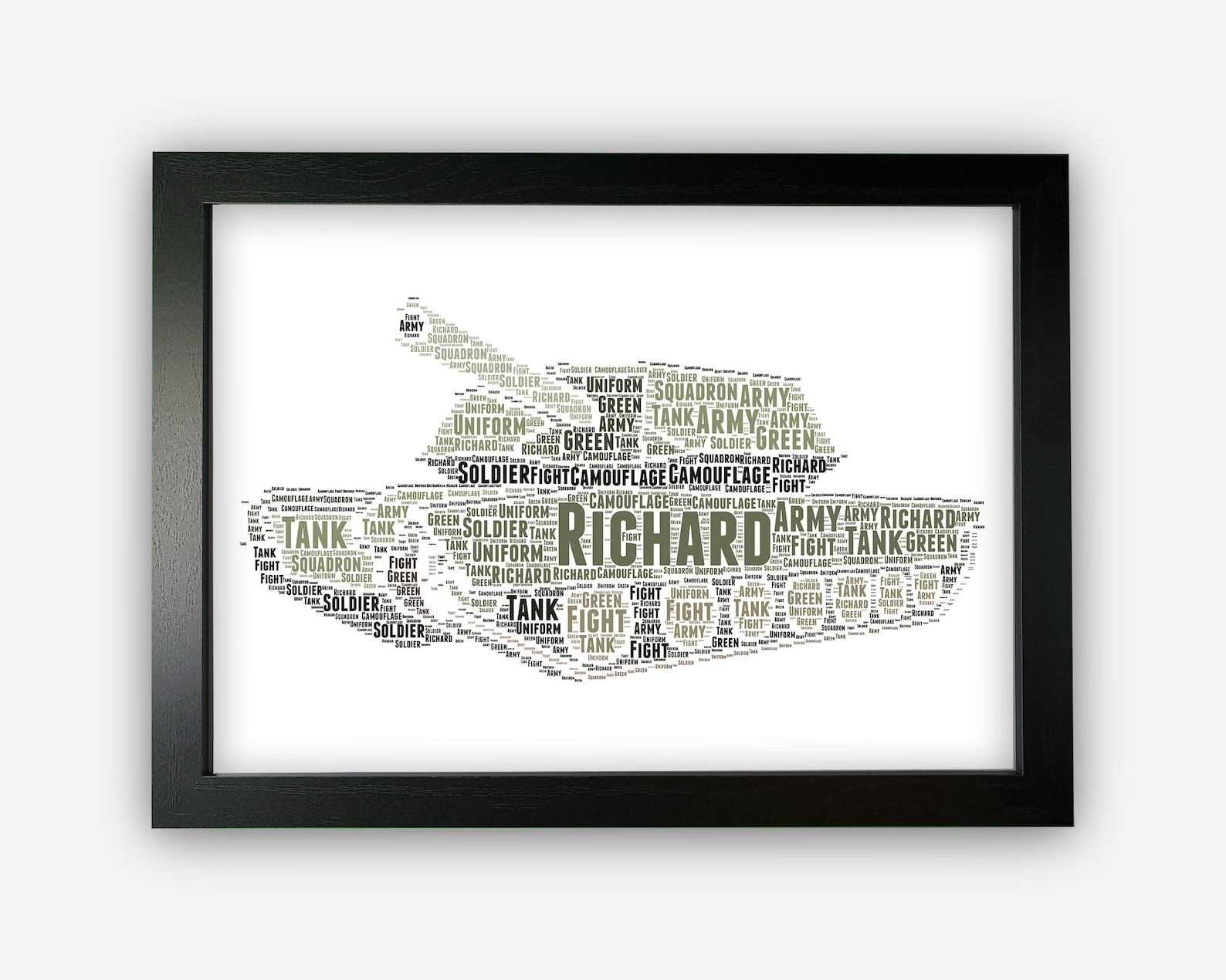 Personalised Word Art Gift Army Tank Gifts Army Gifts Print - Etsy