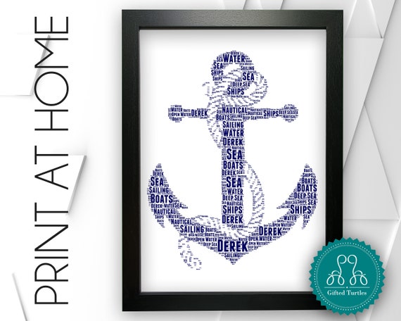 Printable Nautical Anchors Nautical {ANCHOR Series} Bottle Cap