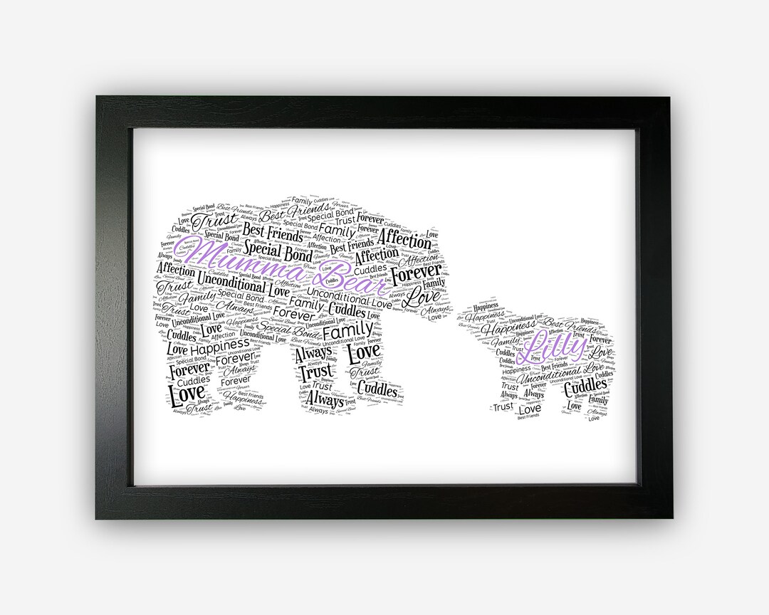 Personalised Mama Bear Mothers Day Gift for Mum Gifts From Kids for Her ...