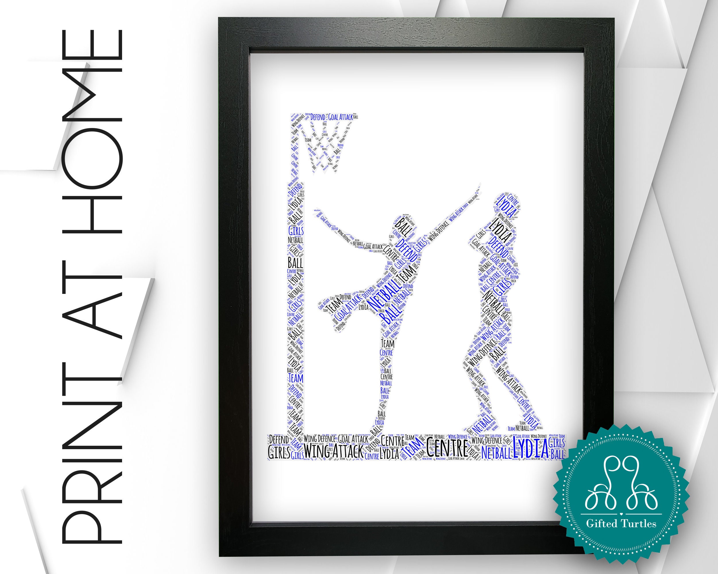 Personalised PRINTABLE Netball Word Art Gift Netball Player - Etsy Ireland