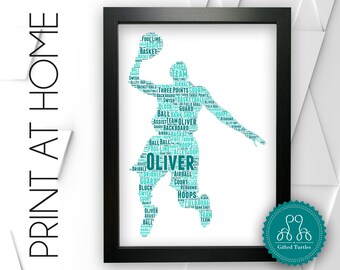 Basketball Word Art | Etsy