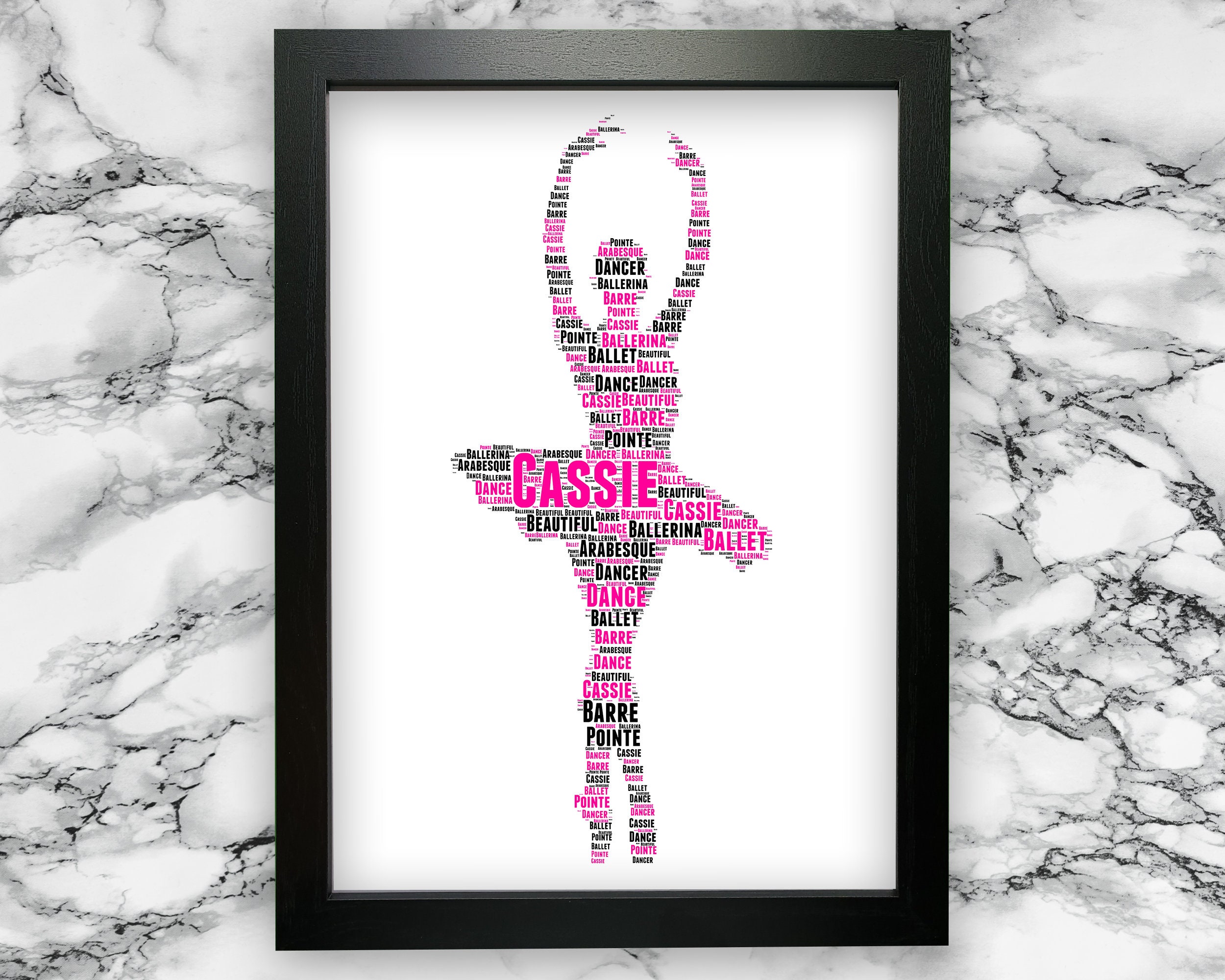 Personalised Ballet Ballerina Dance Dancing Girl Gift Word Art | Etsy