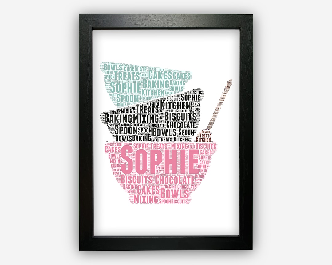 Personalised Baking for Baker Bake off Baking Gift Word Art - Etsy