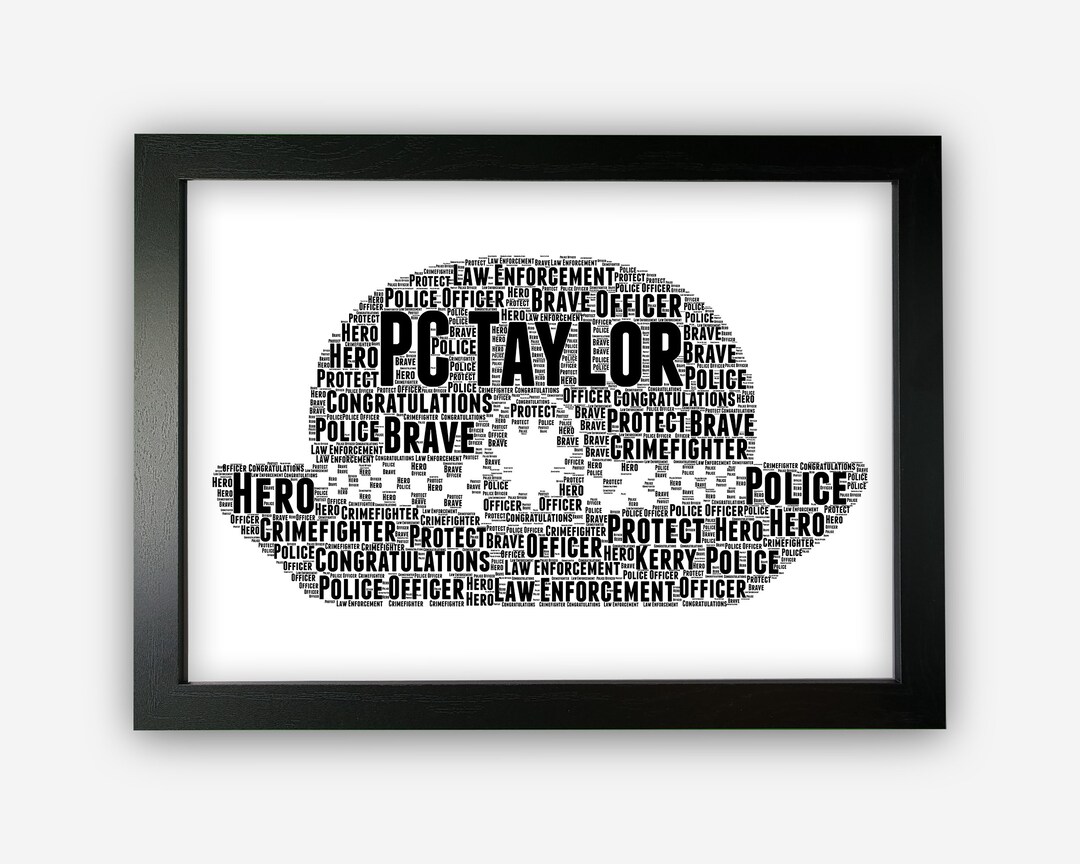 Personalised Female Police Officer Gift Pass Out Parade Policewoman ...