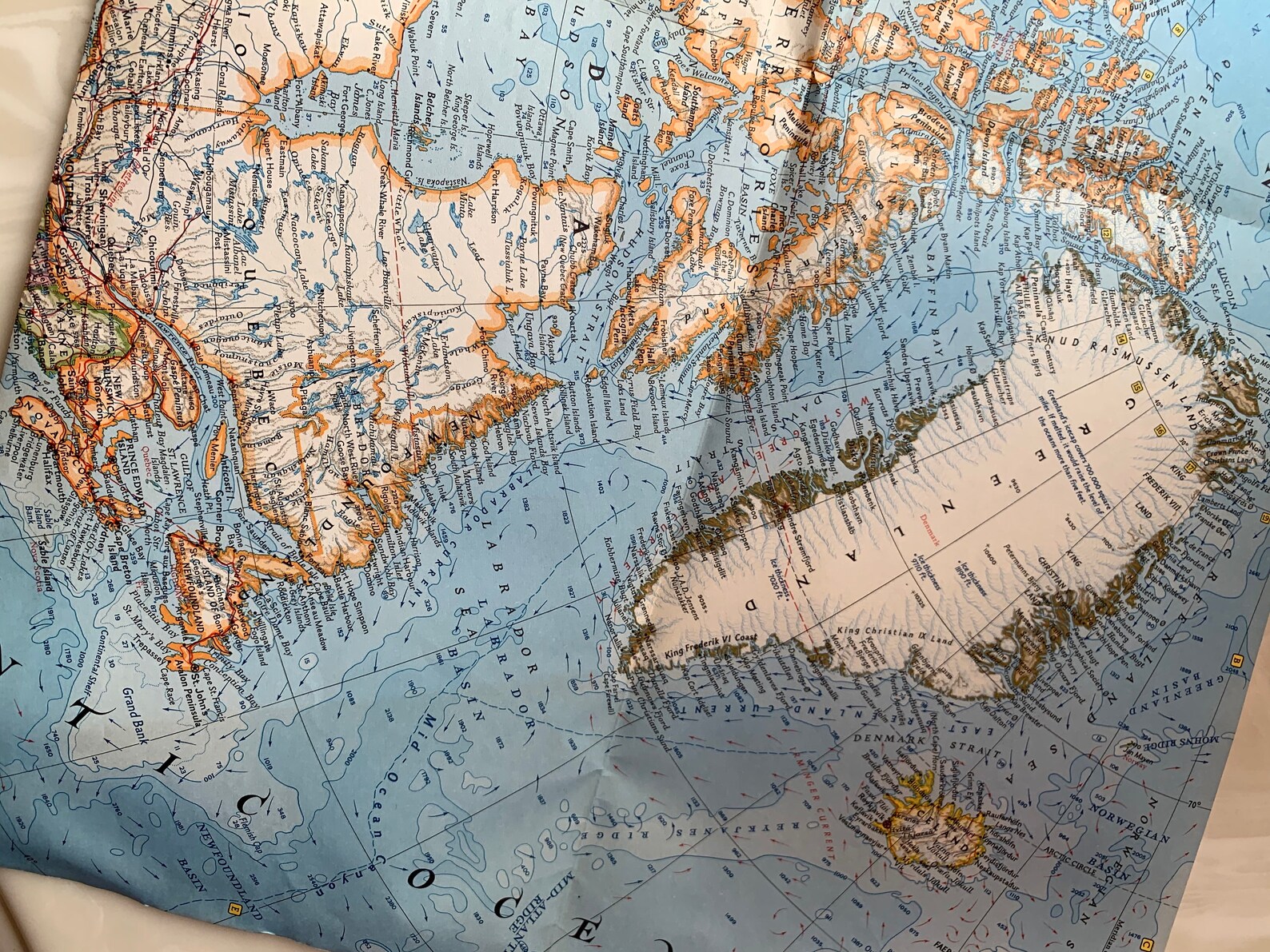 1964 Vintage North American Map National Geographic National - Etsy