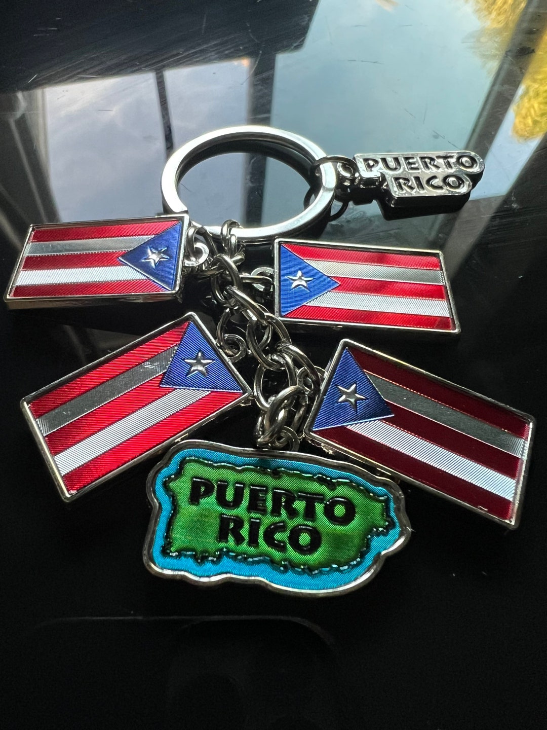 Puerto Rico Boricua Flag Keychain - Etsy