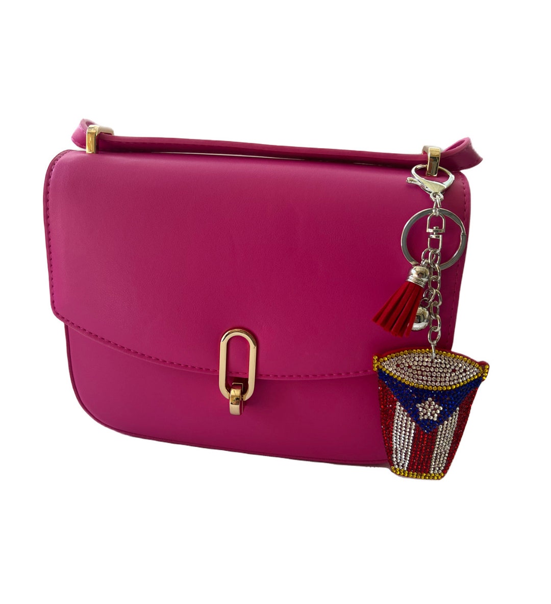 Puerto Rico Flag Conga Purse Charm - Etsy