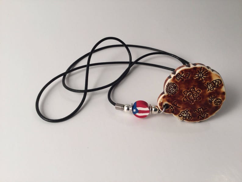 Puerto Rico Flag Beads Taino Sun Jayuyaclearance - Etsy