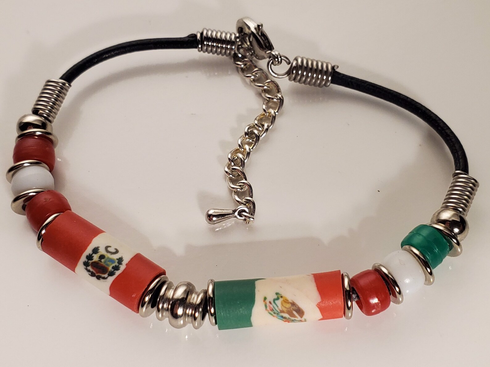 Mexico Beads Flags Bracelet or Anklet With Other Latin Countries - Etsy