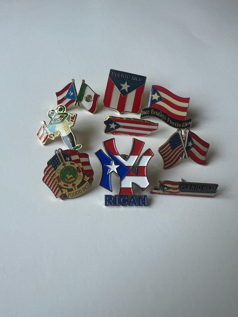 Puerto Rico Flag Lapel Pins Lot of 9 - Etsy