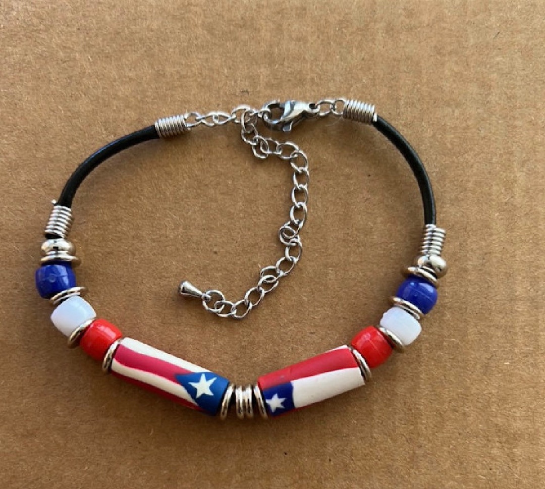 Puerto Rico & Chile Bracelet/anklet - Etsy