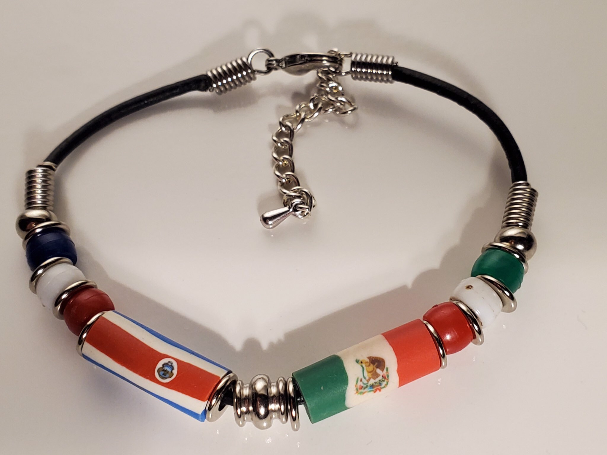 Mexico Beads Flags Bracelet or Anklet With Other Latin Countries - Etsy