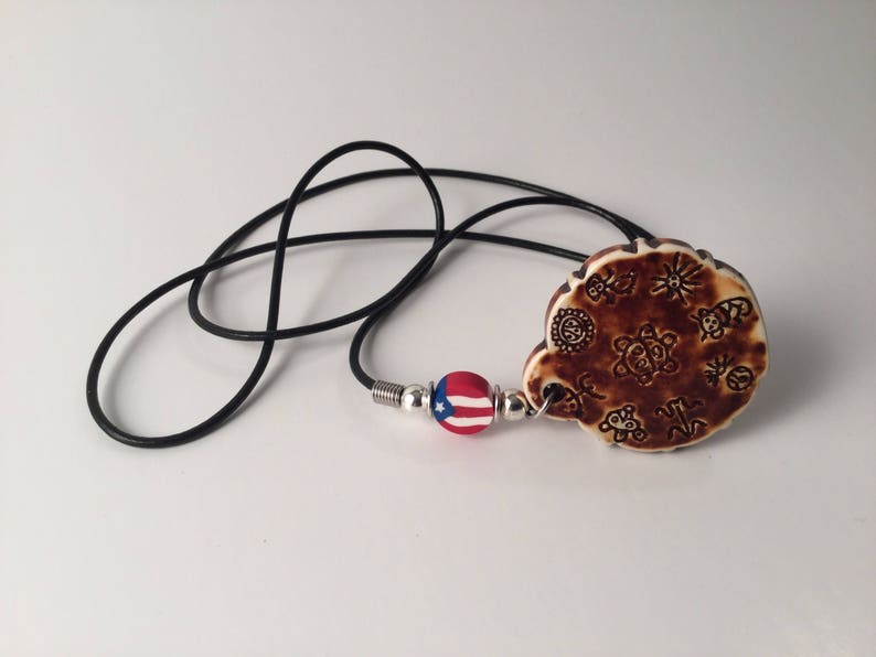 Puerto Rico Flag Beads Taino Sun Jayuyaclearance - Etsy