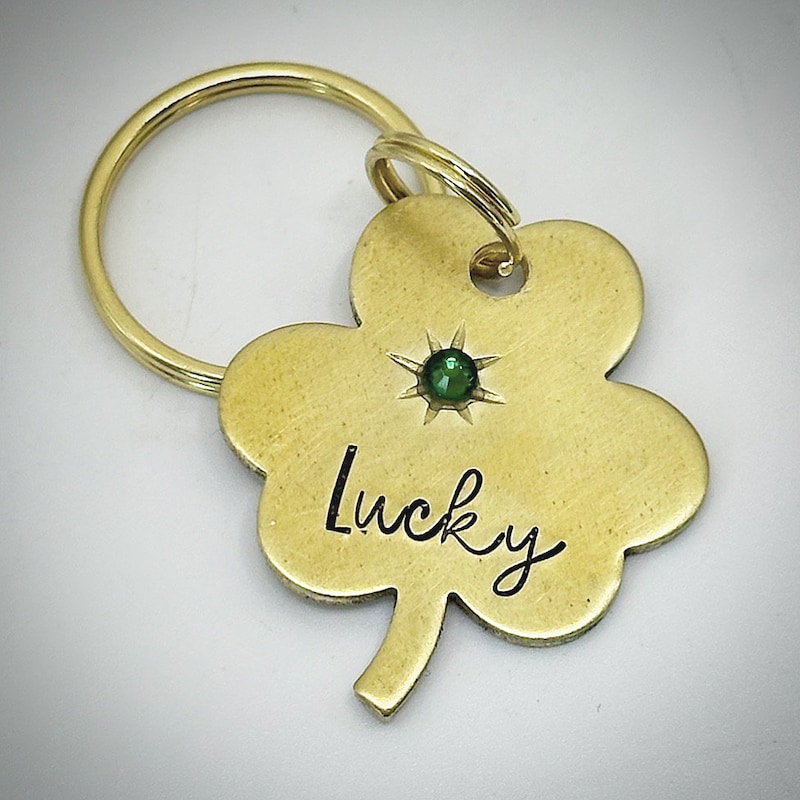 Clover Dog Tag - Etsy