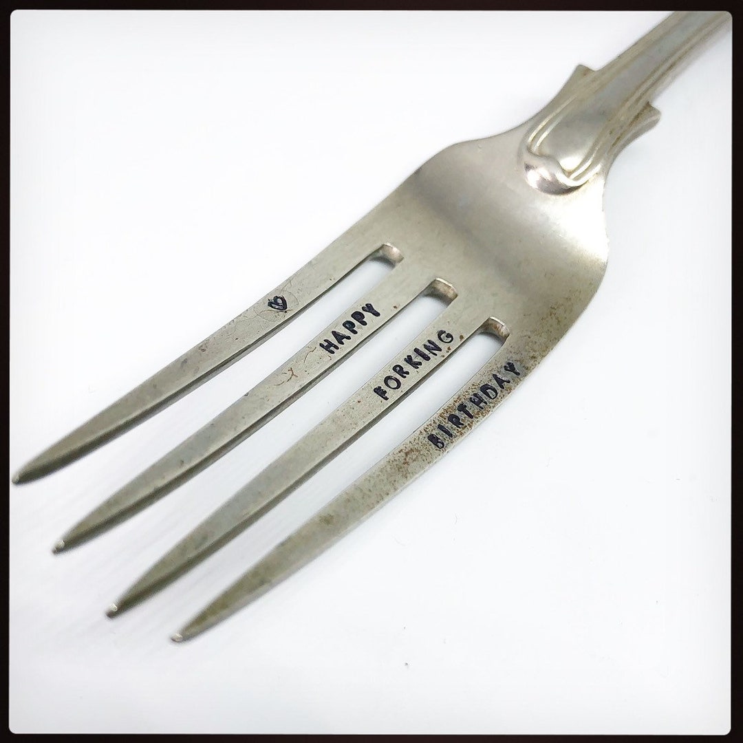 HAPPY FORKING ANNIVERSARY Funny Wedding 5th Anniversary Gift. Vintage ...