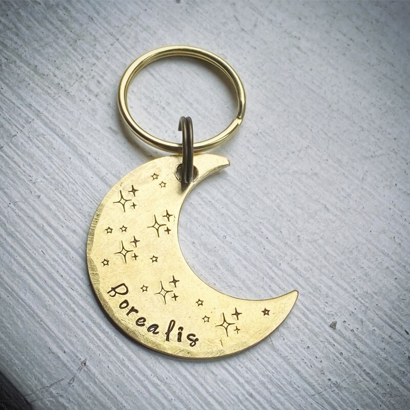 Moon Dog Tag - Etsy