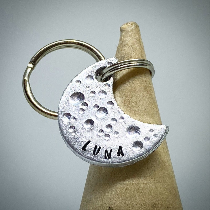 Moon Dog Tag - Etsy