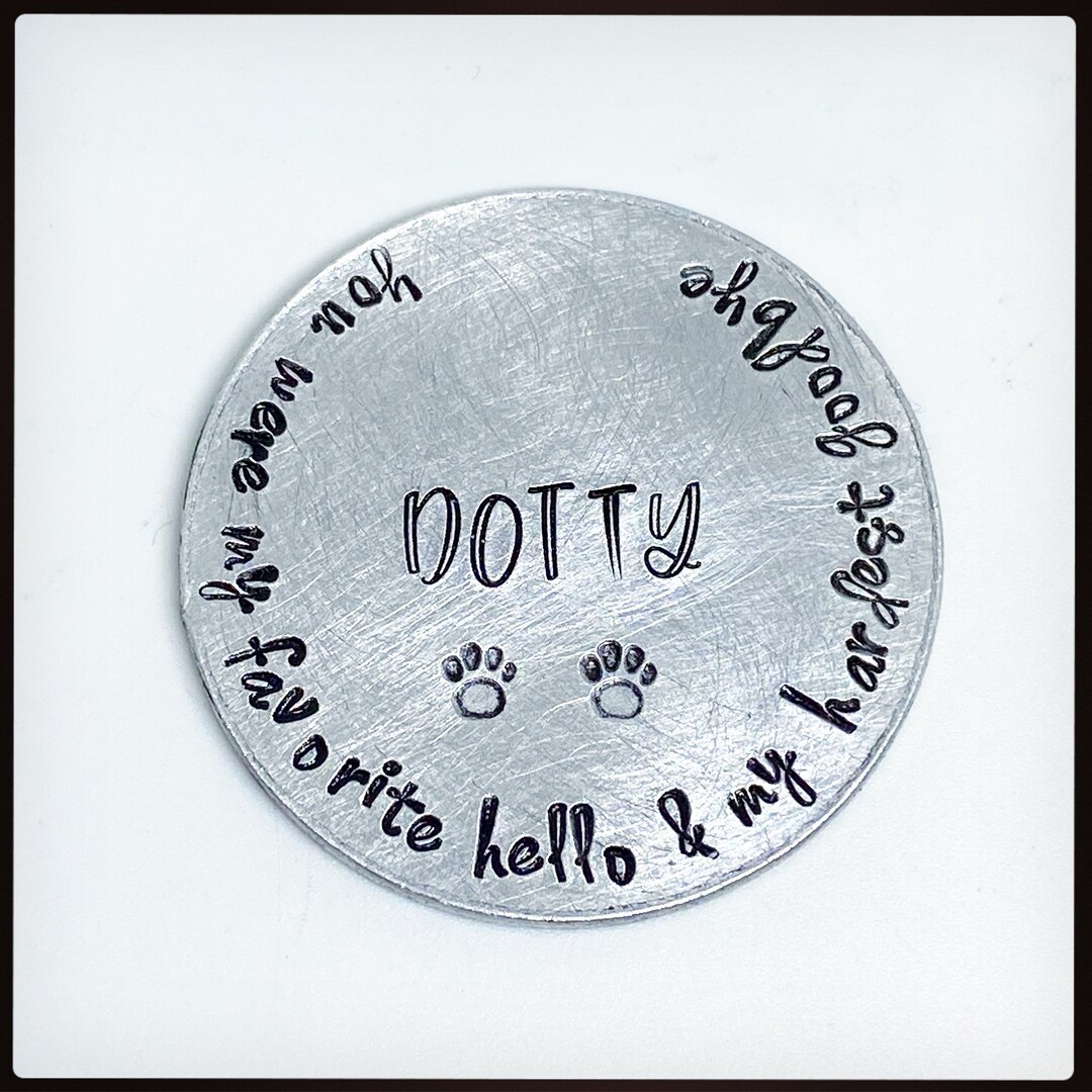 You Were My Favourite Hello. Personalised Pet Memorial Pocket Token ...
