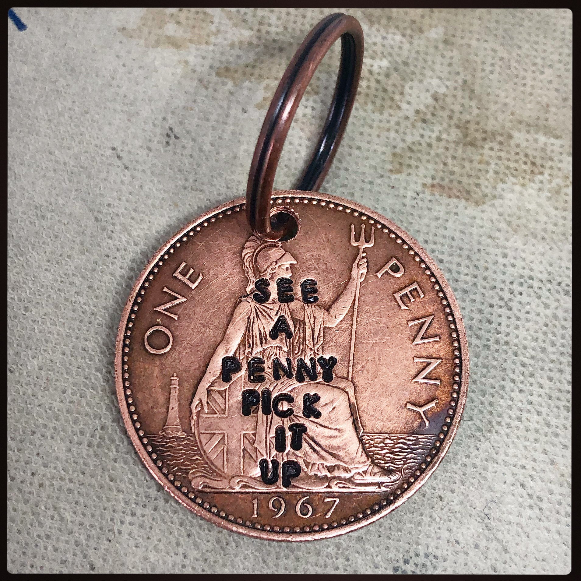 Find A Penny Pick It Up. Lucky Penny. Custom Hand Stamped | Etsy