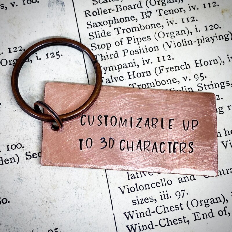 Copper Keyring - Etsy UK