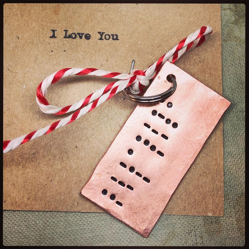 I LOVE YOU Secret Message Morse Code Hand Stamped 12th - Etsy