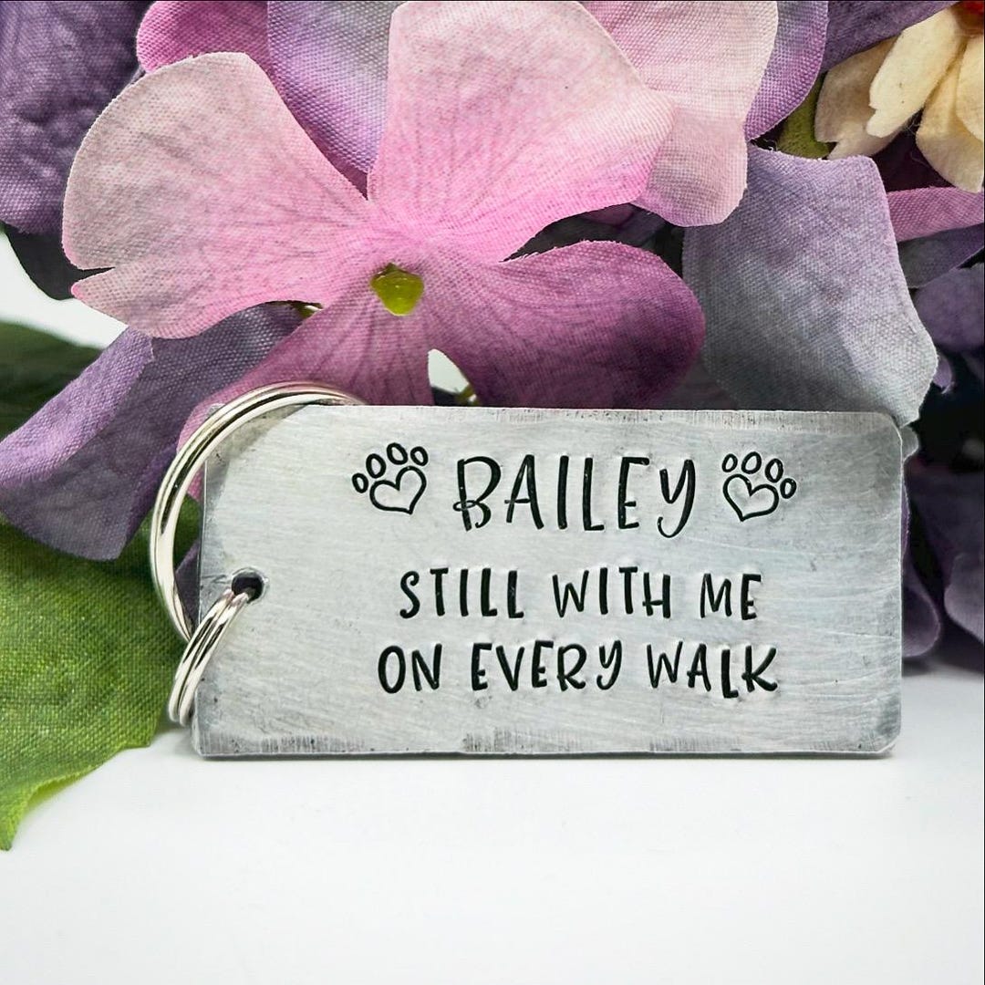 Personalised Dog Memorial Keychain Gift. Pet Remembrance Sympathy Loss ...