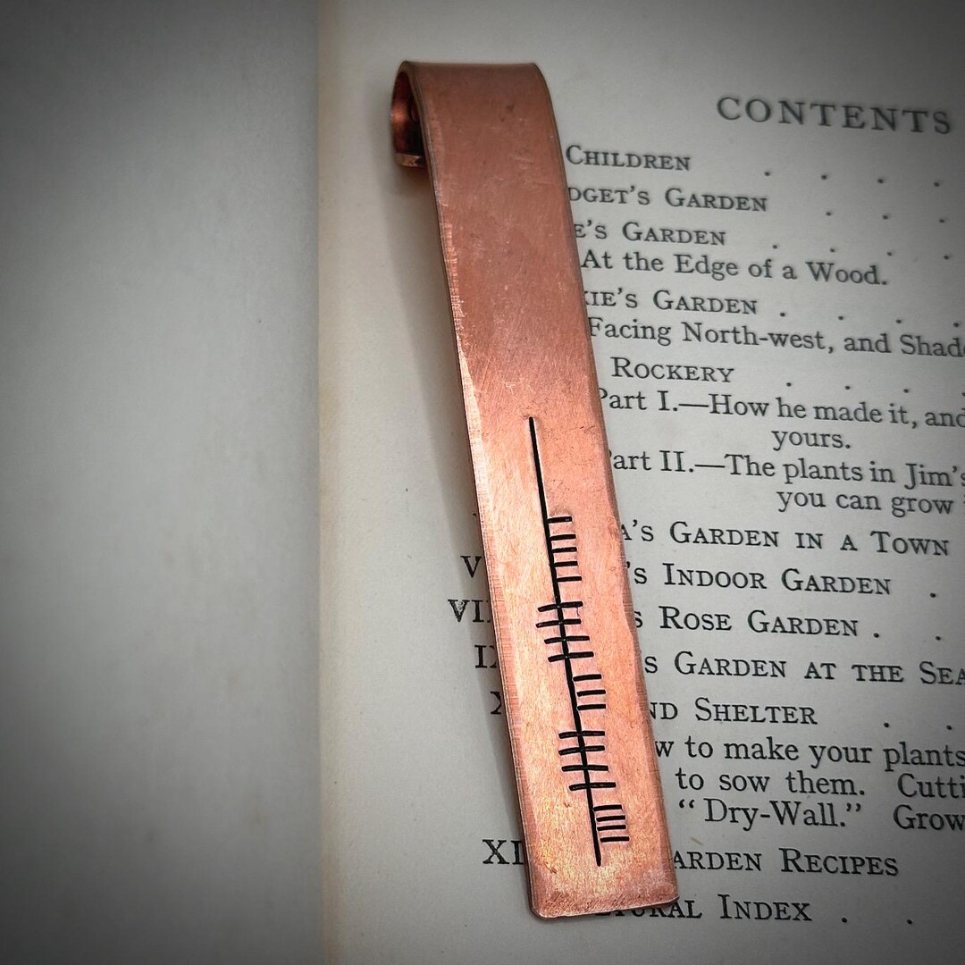 Ogham ‘seven’ Traditional Copper Wedding Anniversary Gift Unique ...