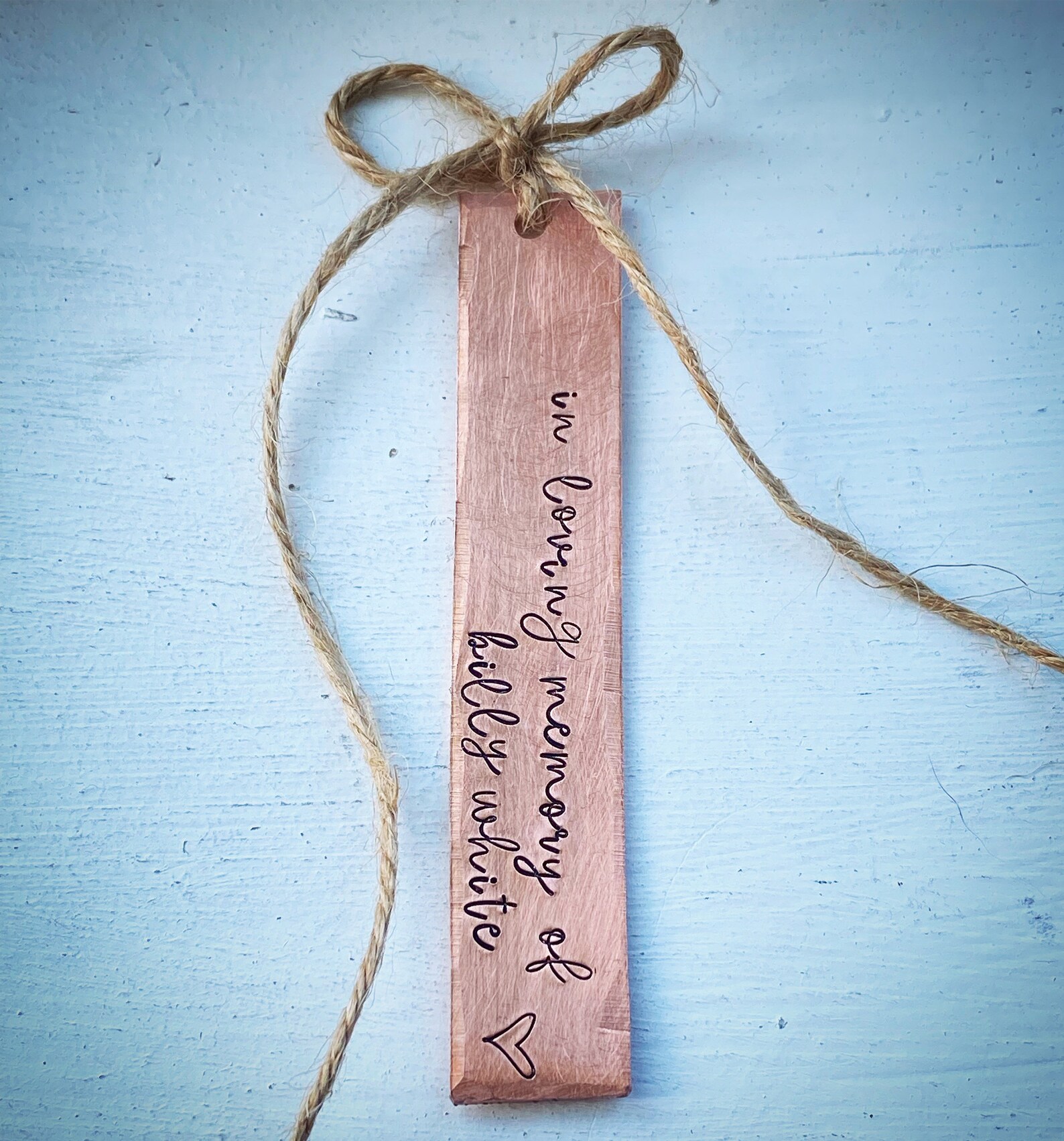In Loving Memory Of...personalised Hand Stamped Tree Hanging Charm ...