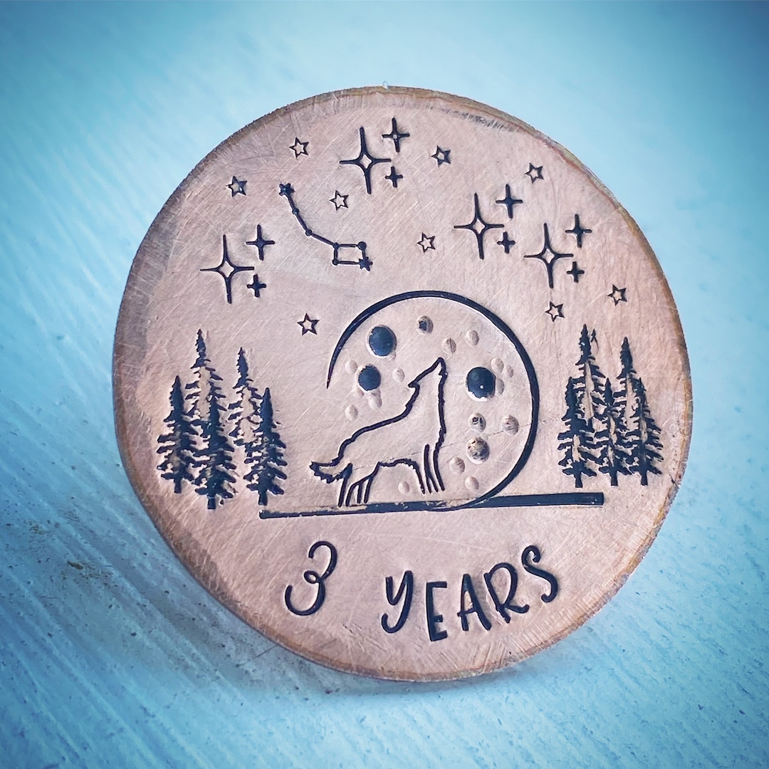 Unique Personalised Sobriety Recovery Token, Chip Gift for Him Her ...