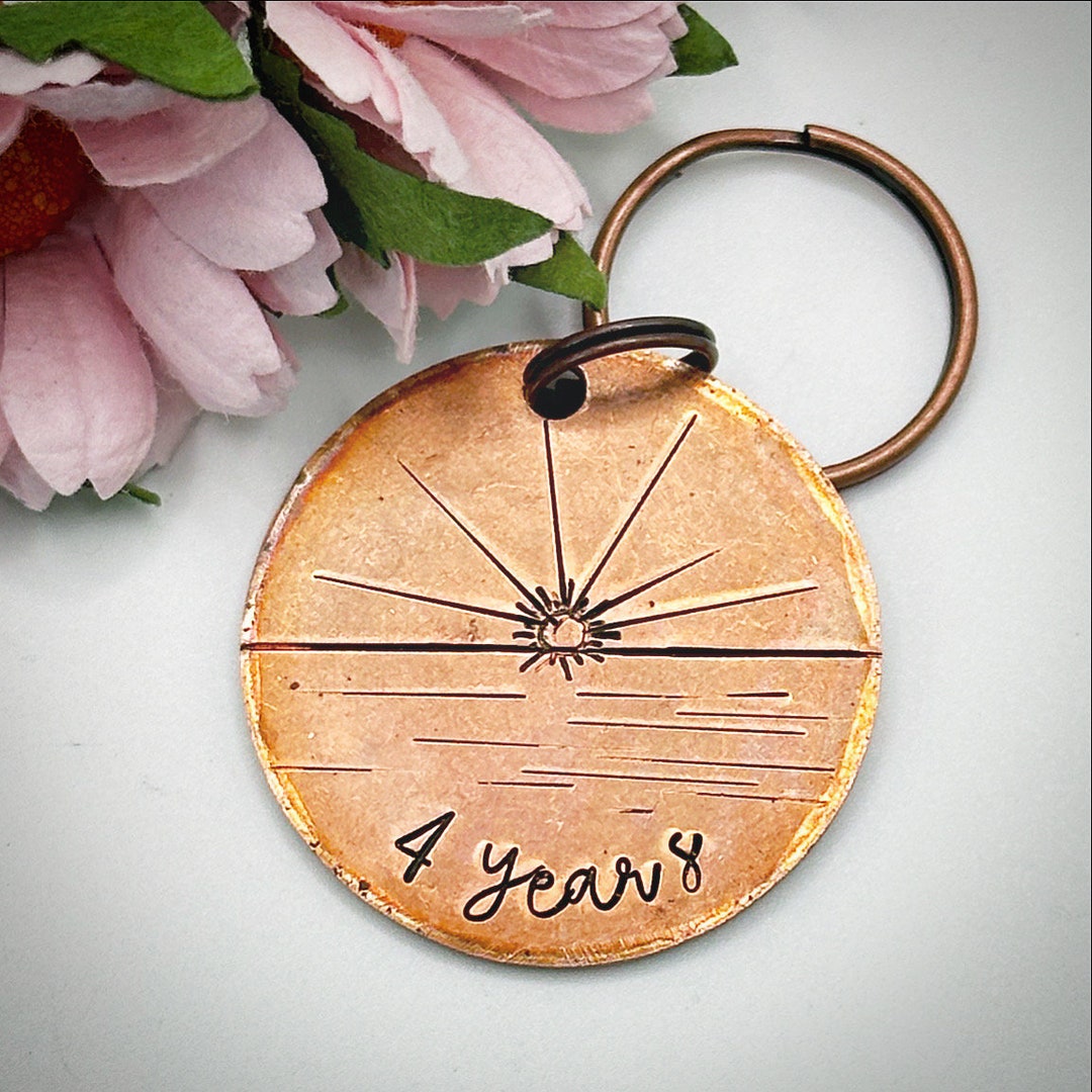 Sunset Sunrise Personalised Sobriety Recovery Token Chip Keychain Gift ...