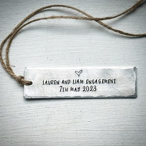 Personalised Hand Stamped Tree Hanging Charm Tree Memorial Wedding ...