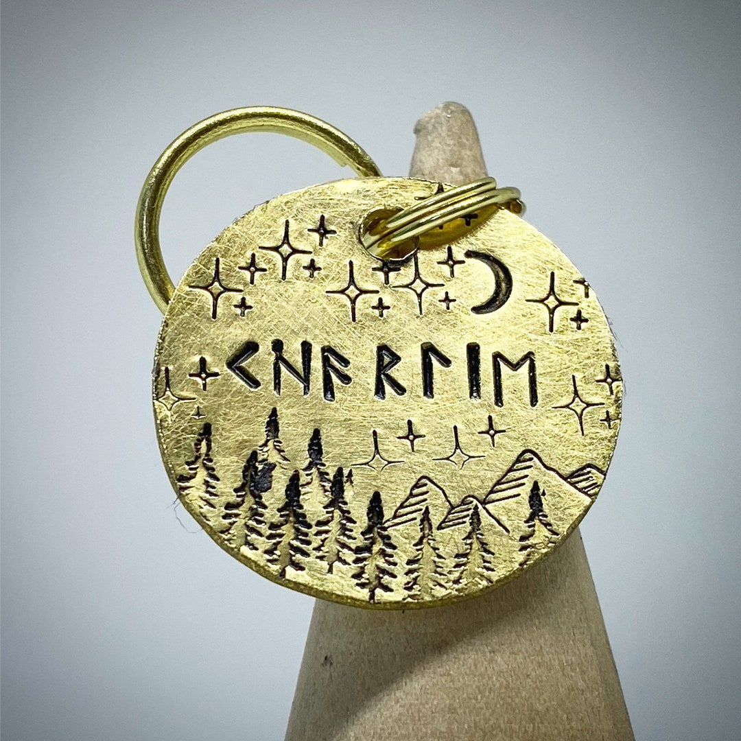 Viking Runes Pet ID Tag. Custom Dog, Cat Pet Tag. Hand Stamped. Double ...