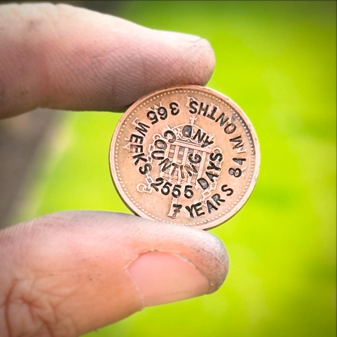 Custom Years Months Weeks Days and Counting Copper 7th 9th 22 Wedding ...
