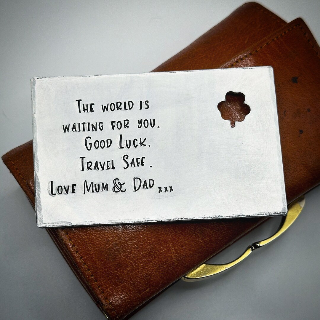 Personalised Lucky Clover Shamrock Metal Wallet Insert. Good Luck ...