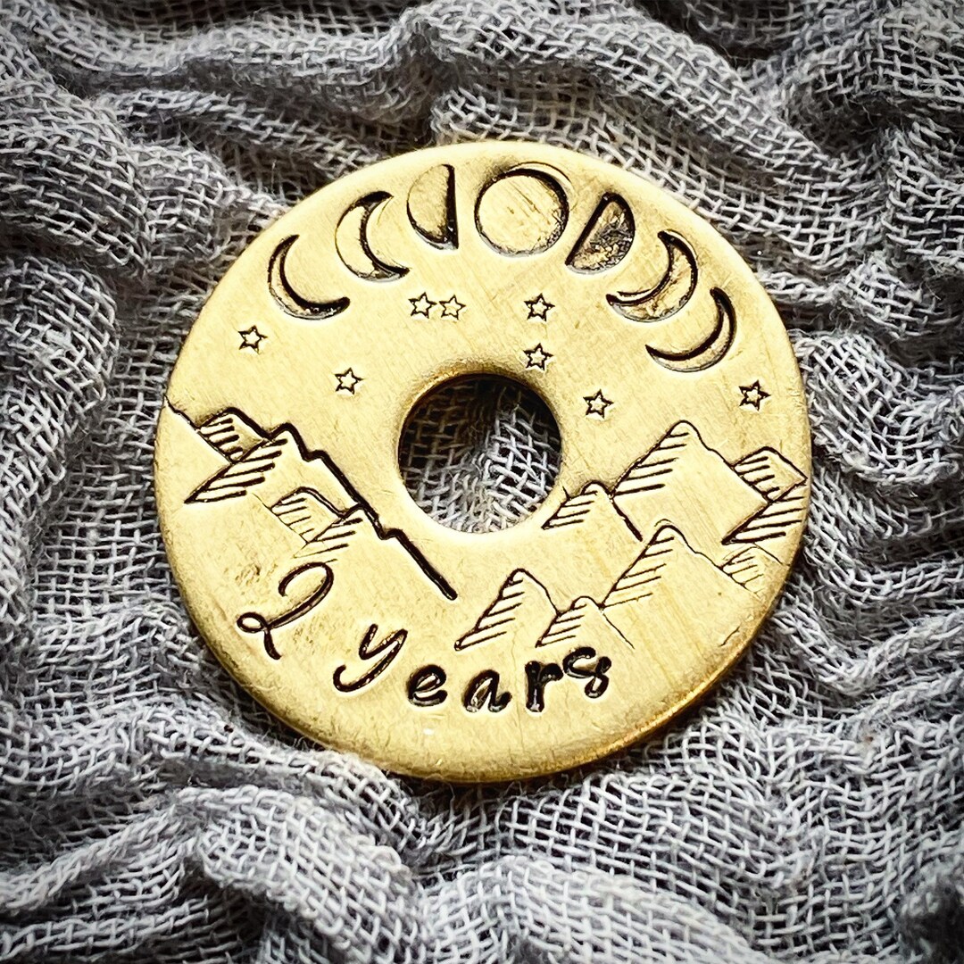 Personalised Milestone Sobriety Recovery Token, Washer Chip Gift ...