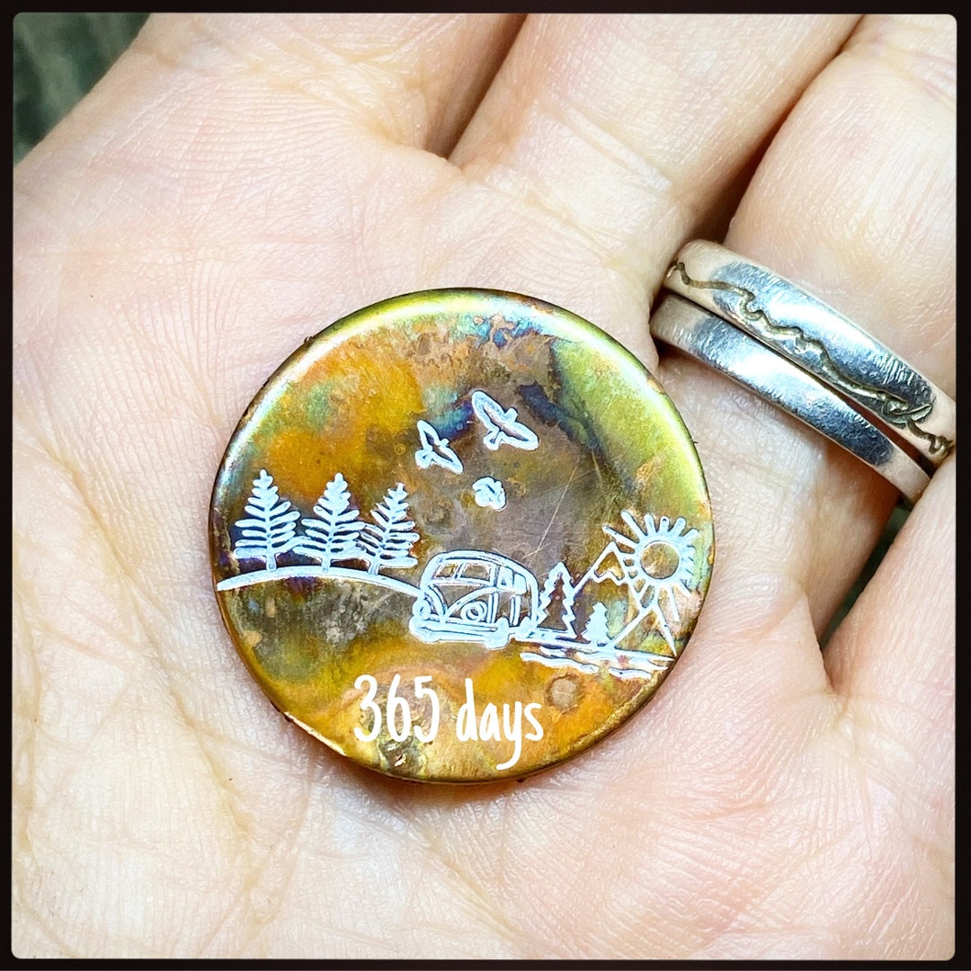 PERSONALISED Sobriety Recovery Token, Chip Gift. Custom Hand Stamped ...